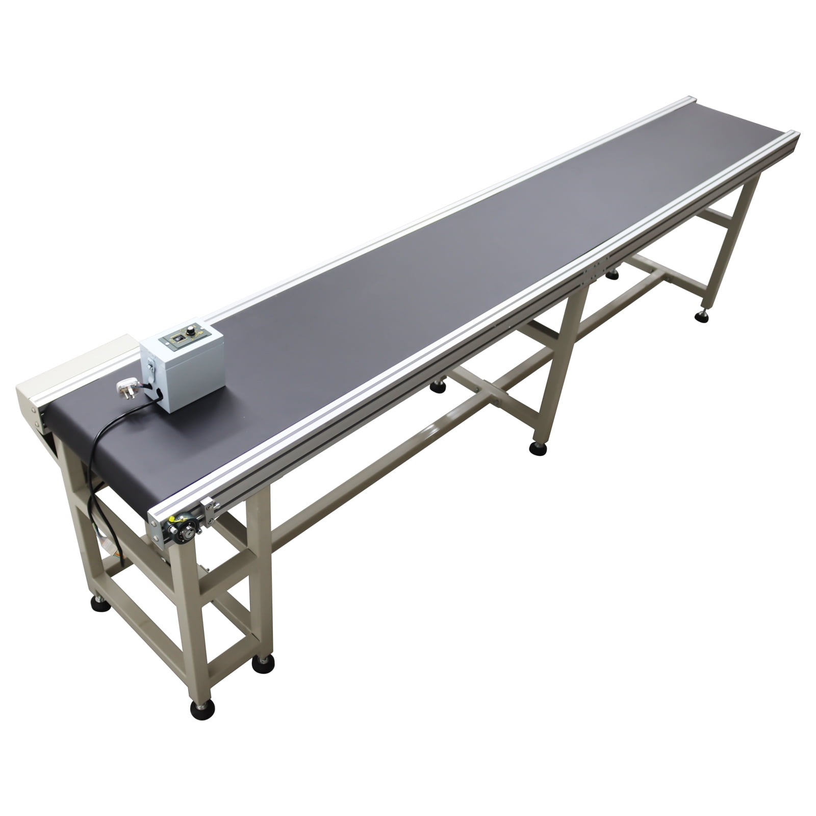 118″ * 19.6″ Electric PVC Belt Conveyor Industrial Adjustable Cargo ...