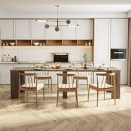 Wood Convertible Rectangular Dining Home Table, Extendable with Storage ...