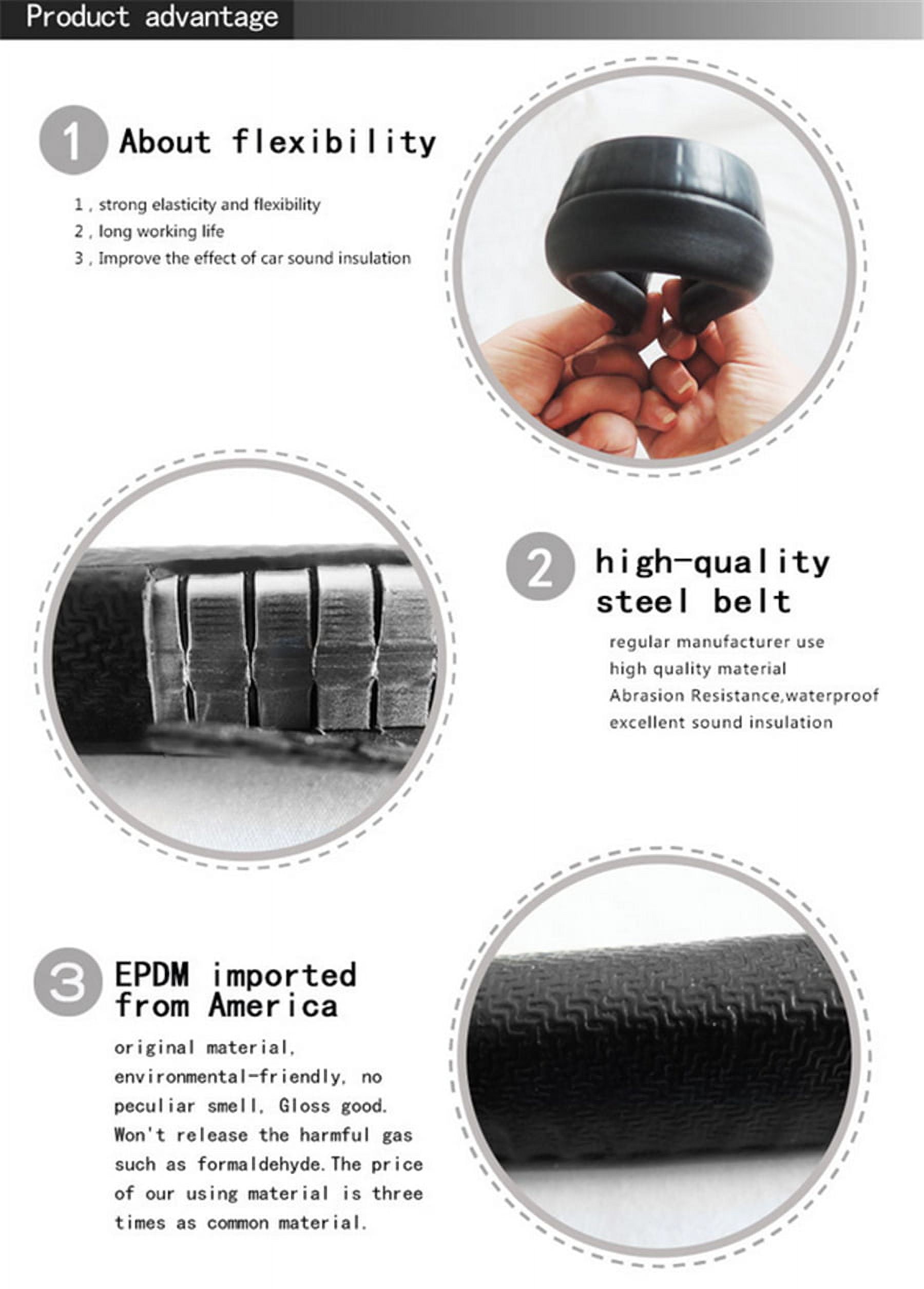 118 INCH EPDM Rubber & Steel Car Door Edge Seal Weatherstrip Left or ...