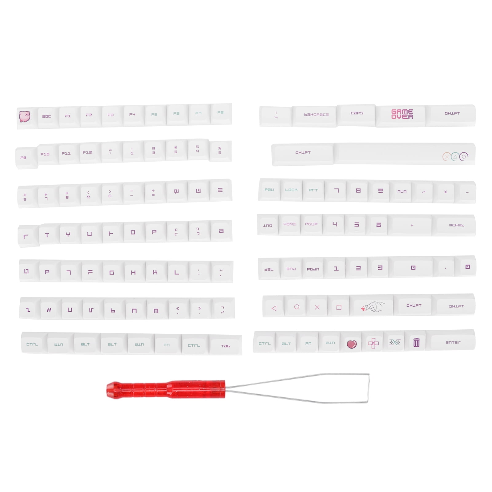 118-Key Set for Gaming Mechanical Keyboard - White Oil-Resistant XDA ...