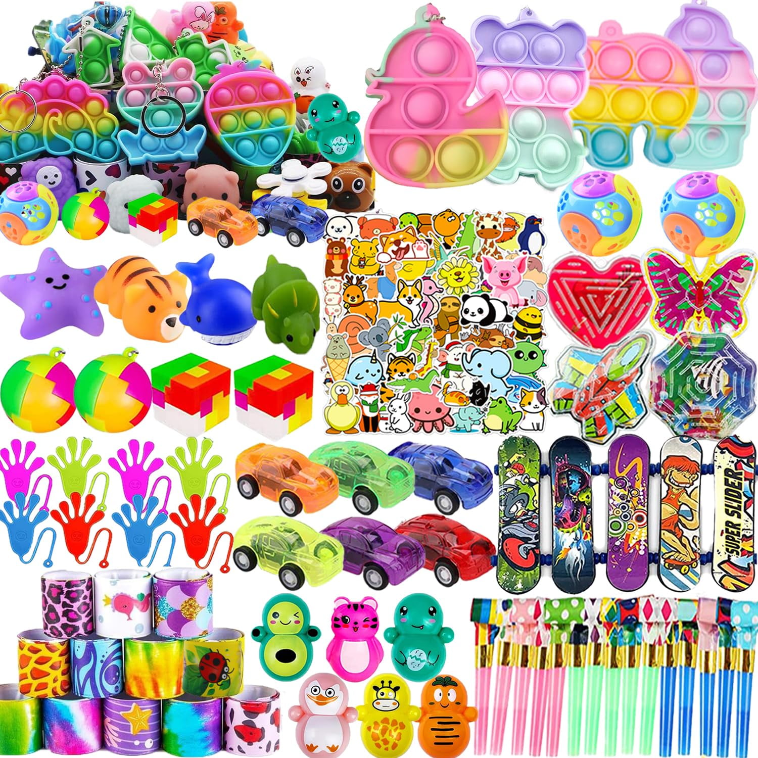 118 Pcs Party Favors For Kids, Pop Fidget Treasure Box Toys For Classroom, Prizes For Kids ...