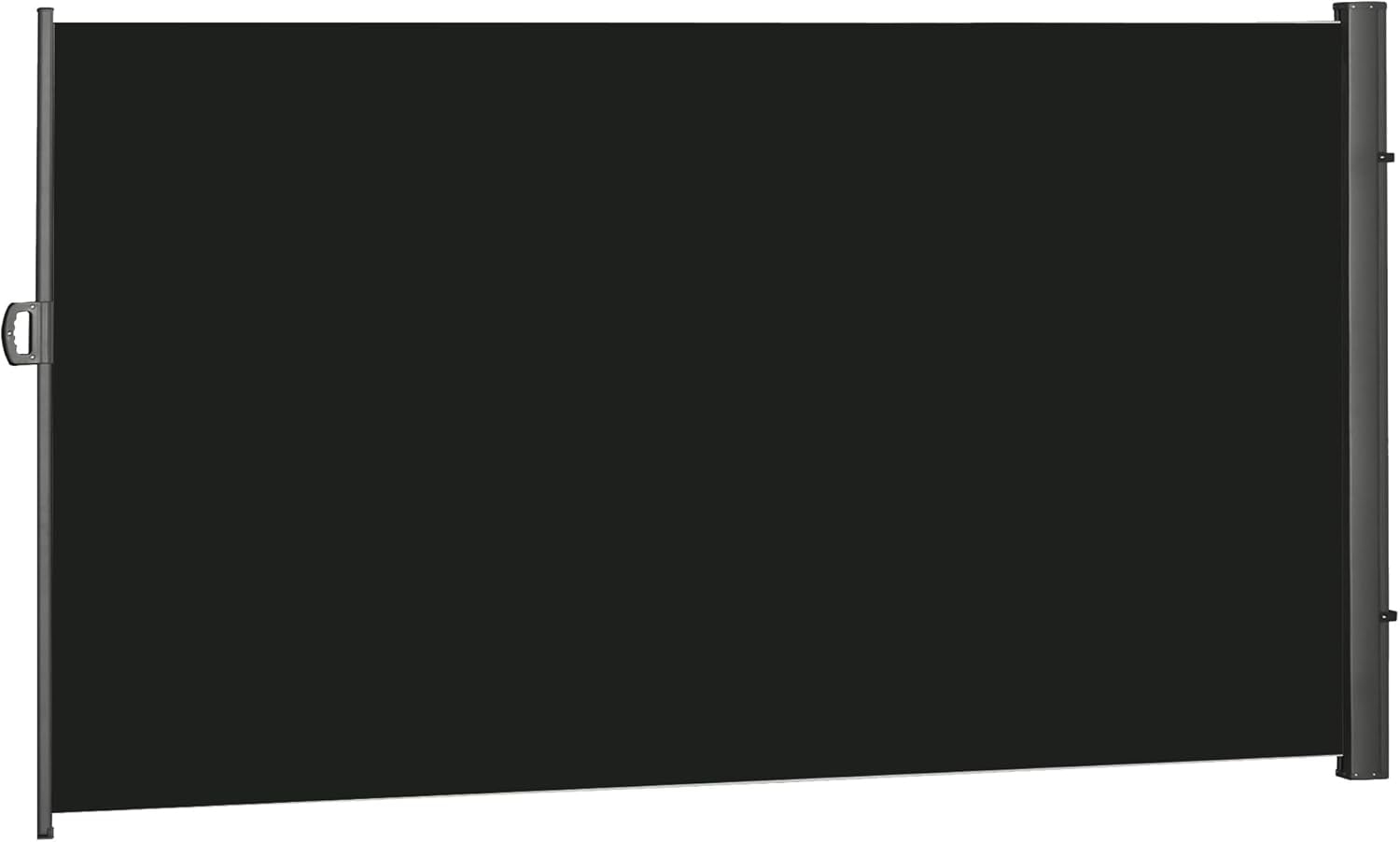 **118" x 79" side awning, retractable privacy screen & driveway guard ...