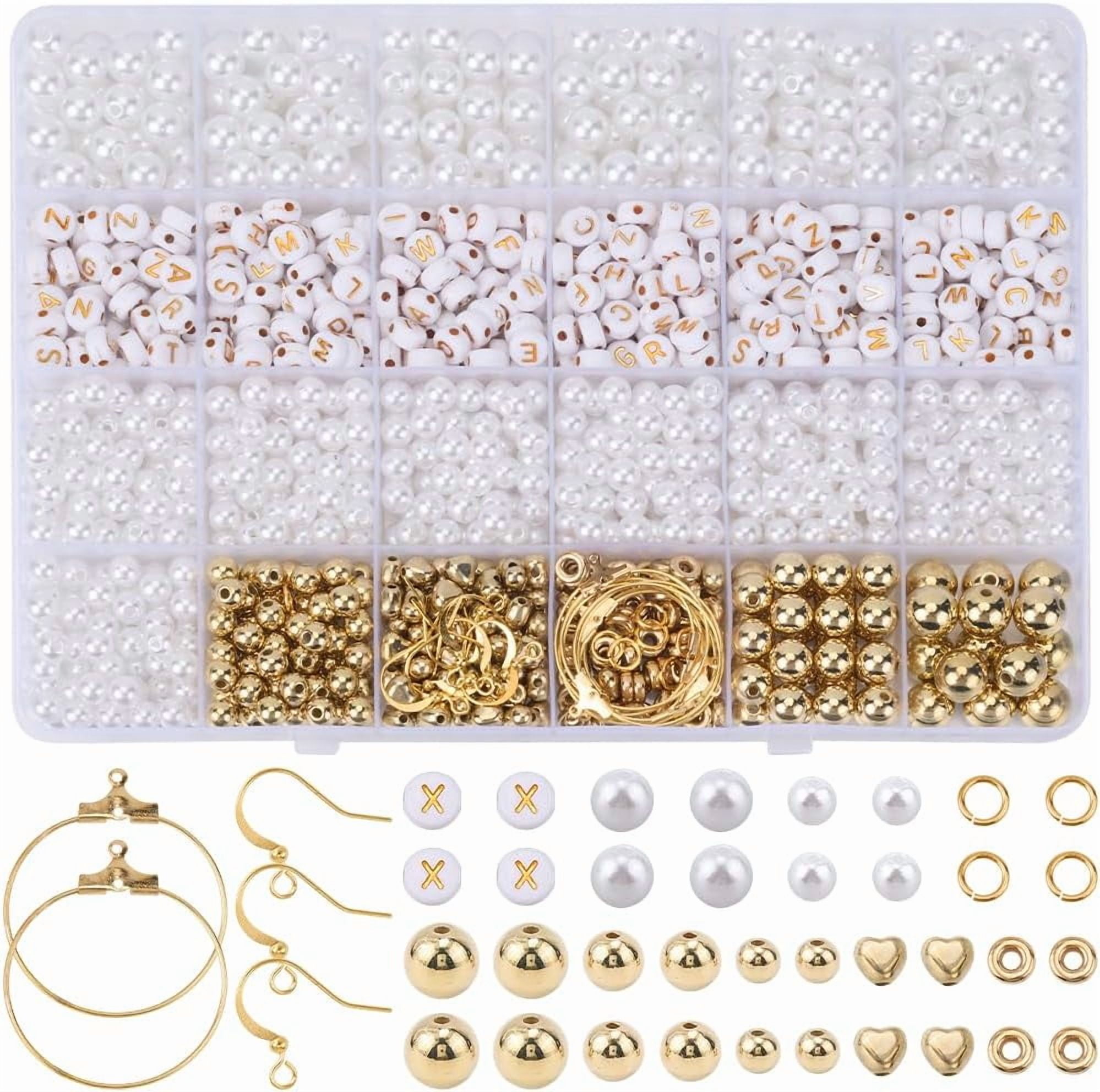 1182Pcs Friendship Bracelet Beads Set Beaded Earring Kit with Hoop ...