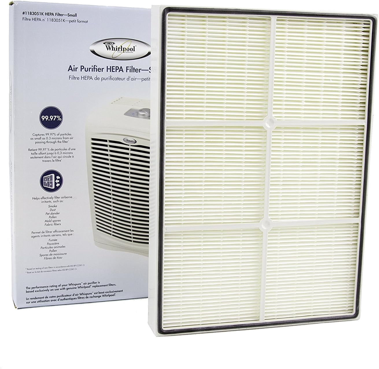 1183051K True HEPA Filter (Small) - Design to Fit Whispure Air Purifier ...
