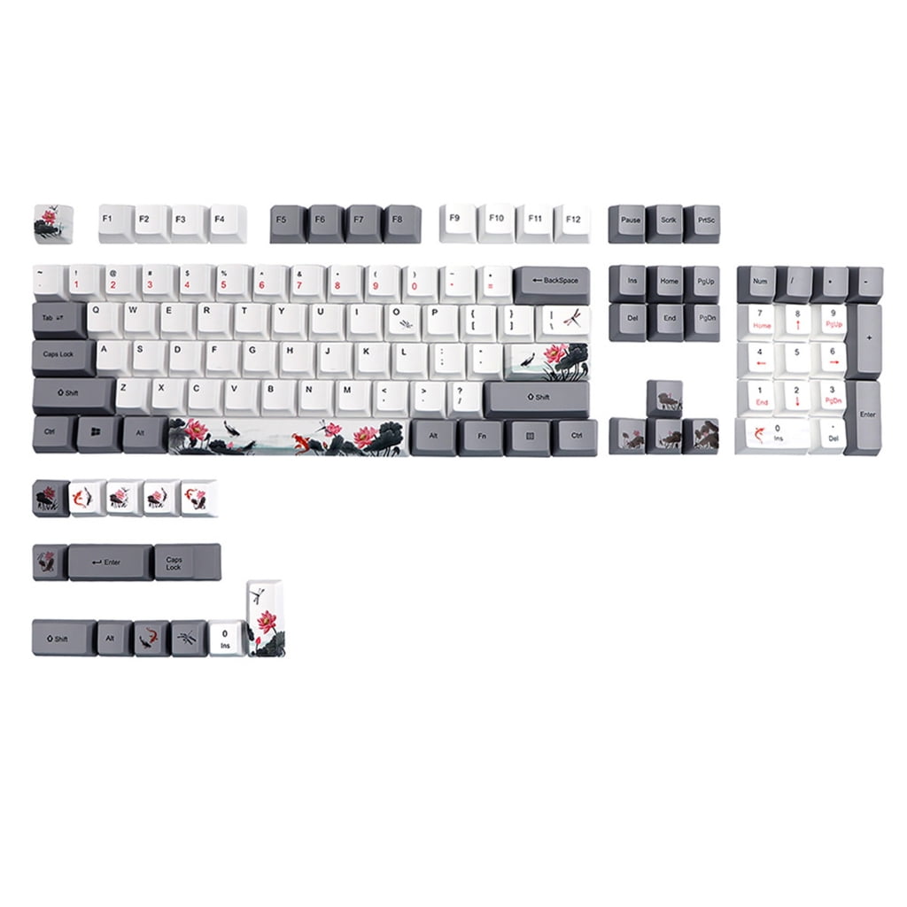 118PCS Keycaps Fish OEM height Keycap Set 5Sides Sublimations for ...