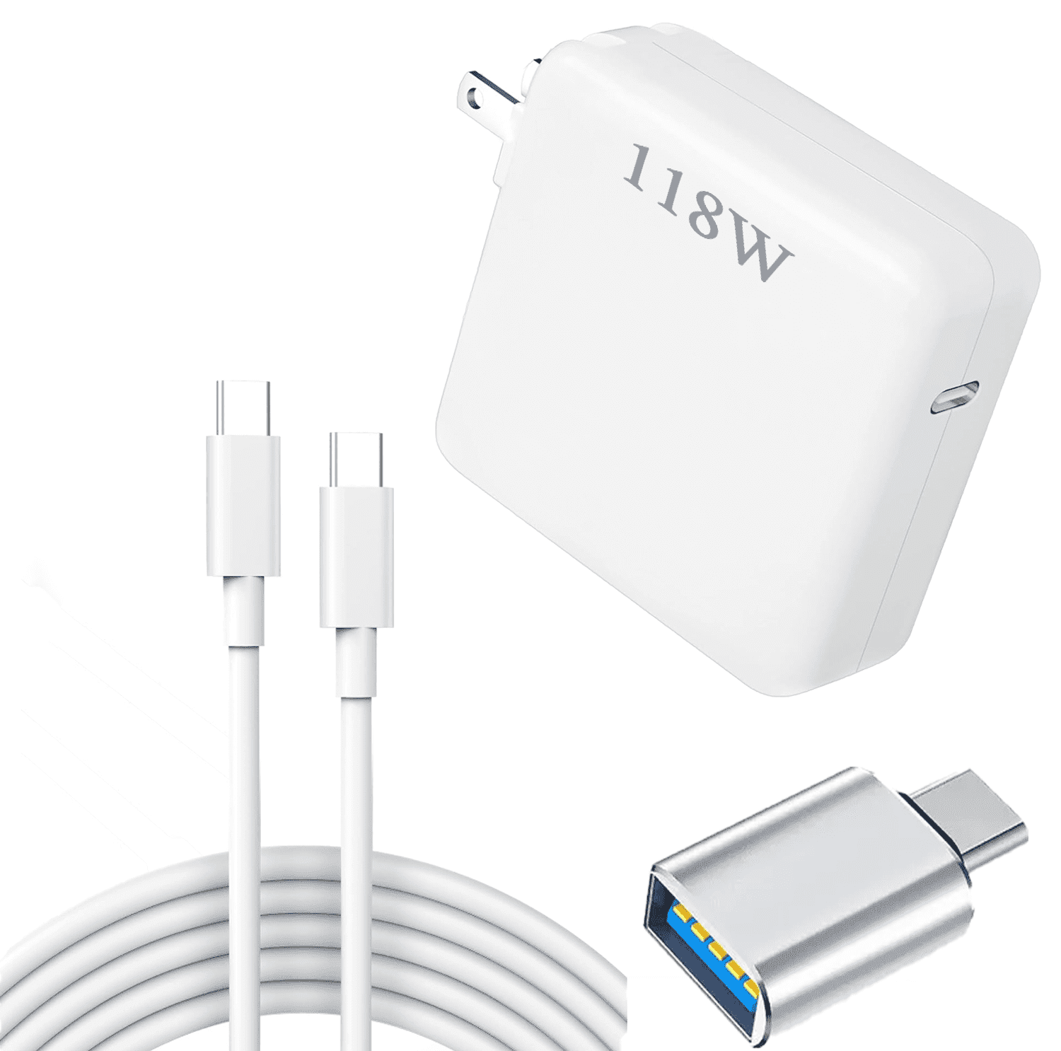 118W Fast Charger Power Adapter Compatible with USB C Port MacBook Pro ...