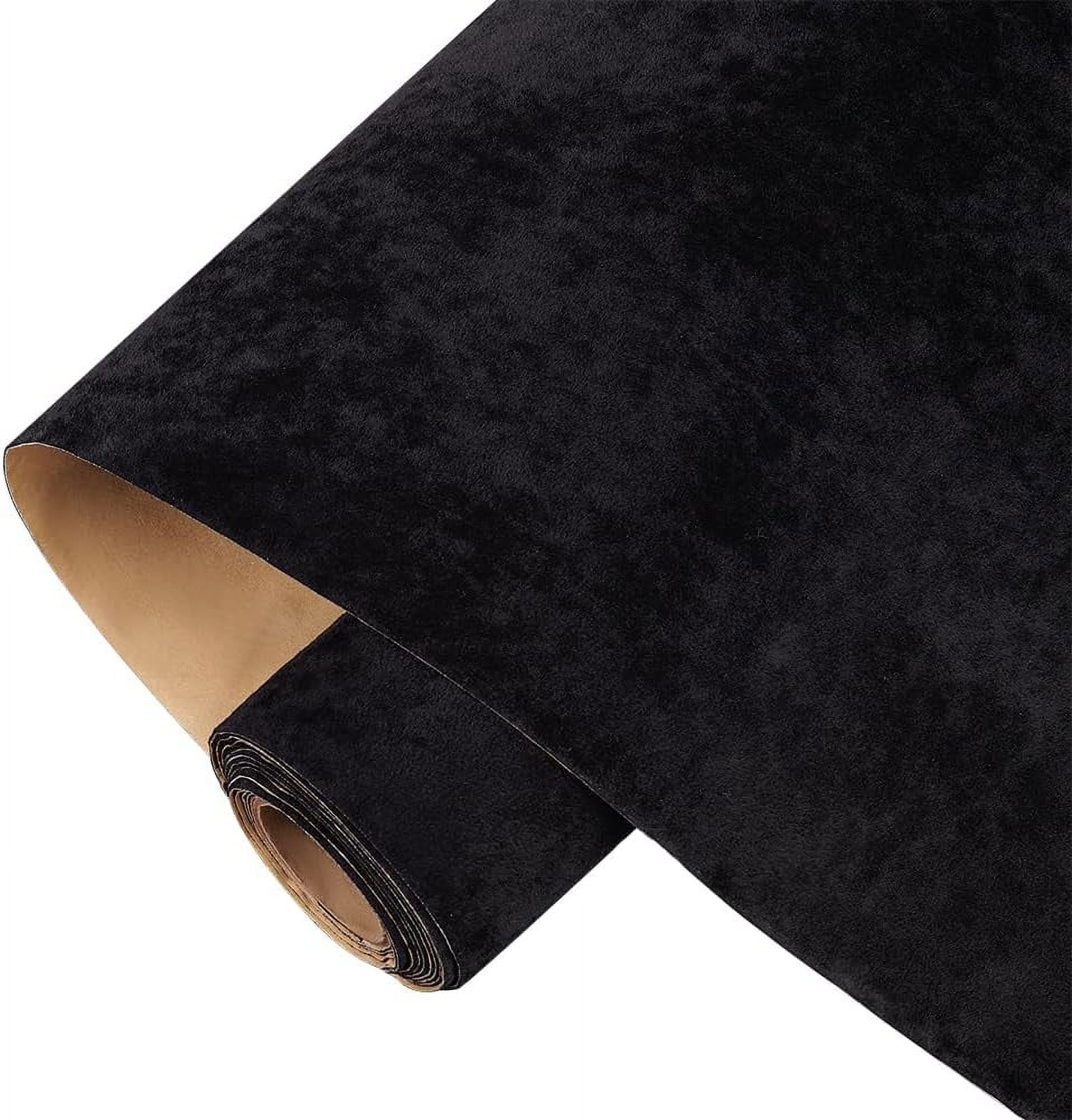 118x15.7 Inch Self Adhesive Velvet Flocking Liner Black Iced Velvet ...