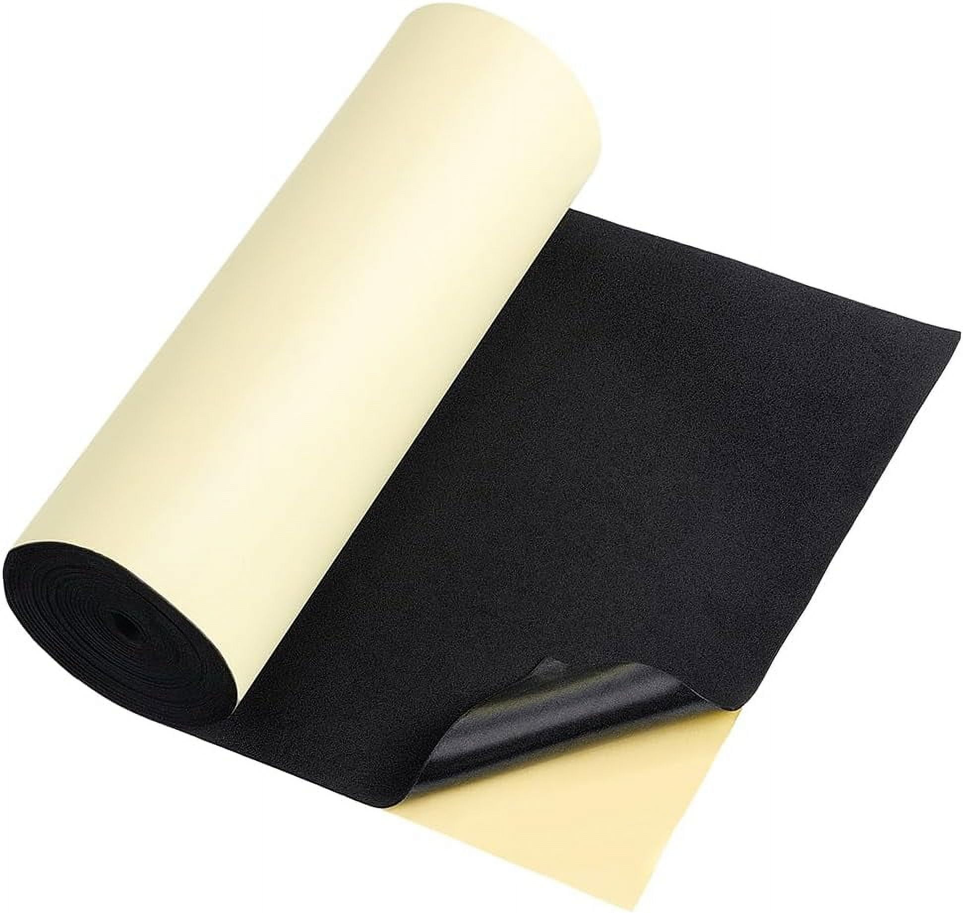 118x7.87 inch Black Self Adhesive EVA Foam Roll 1mm Thick Waterproof Foam Rubber Sheet for ...