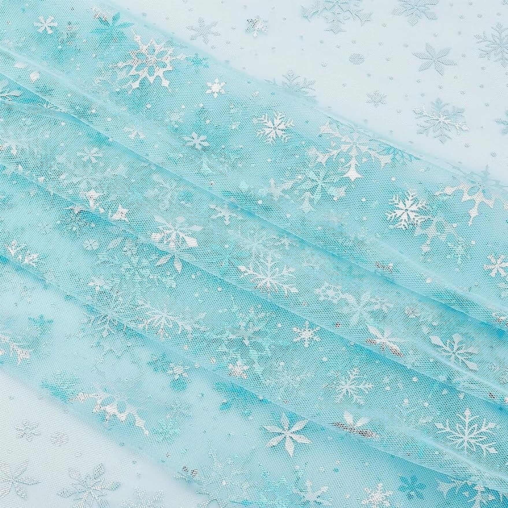 118x78inch Snowflake Mesh Fabric Classic Style Background Decorative ...