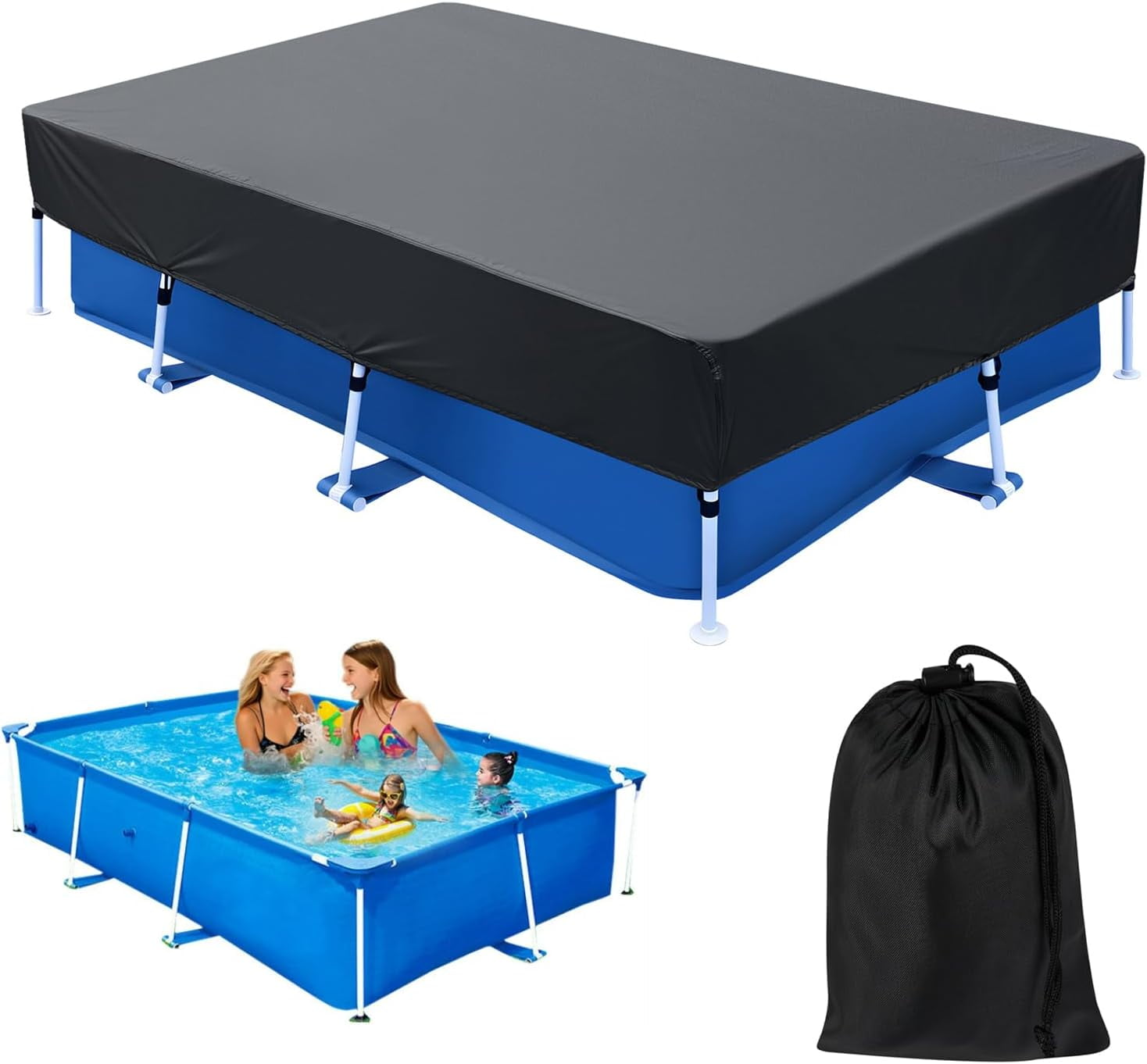 118x79 in Rectangle Pool Cover for 10 x 6 Above Ground Pool 10 ft ...