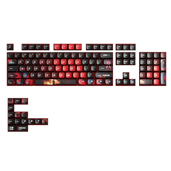 119 Key Backlit Game Theme Sublimation Keycaps Enhancing Backlighting ...