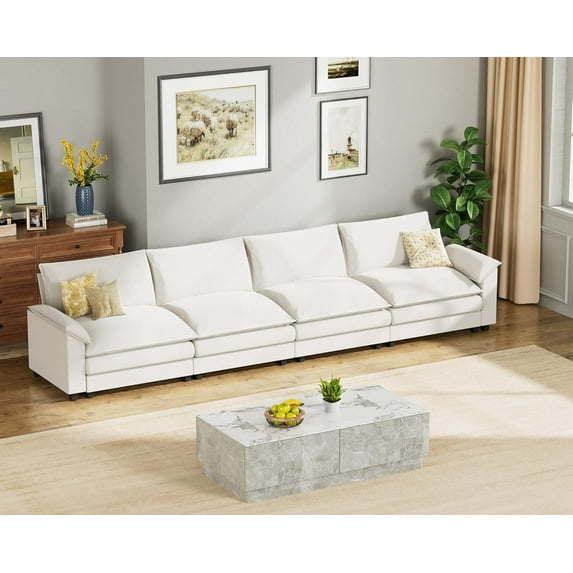 119" Modular Sectional Sofa, L Shaped Sofa Couch with Reversible ...