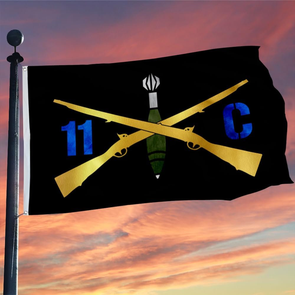 11C Indirect Fire Infantryman Flag Mortarman US Military Flag Banner ...