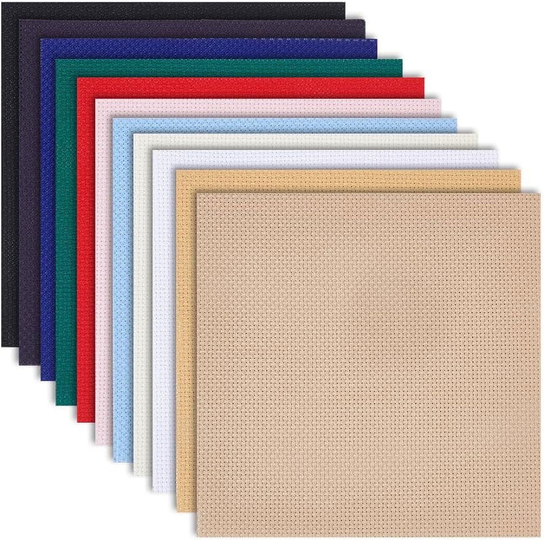 11Colors Cross Stitch Square Fabric 5.9" Aida Cotton Cloth 14 Count ...