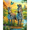 11Ct Diy Stamped Cross Stitch Kits For Adults Zebra and Butterfly Cross ...