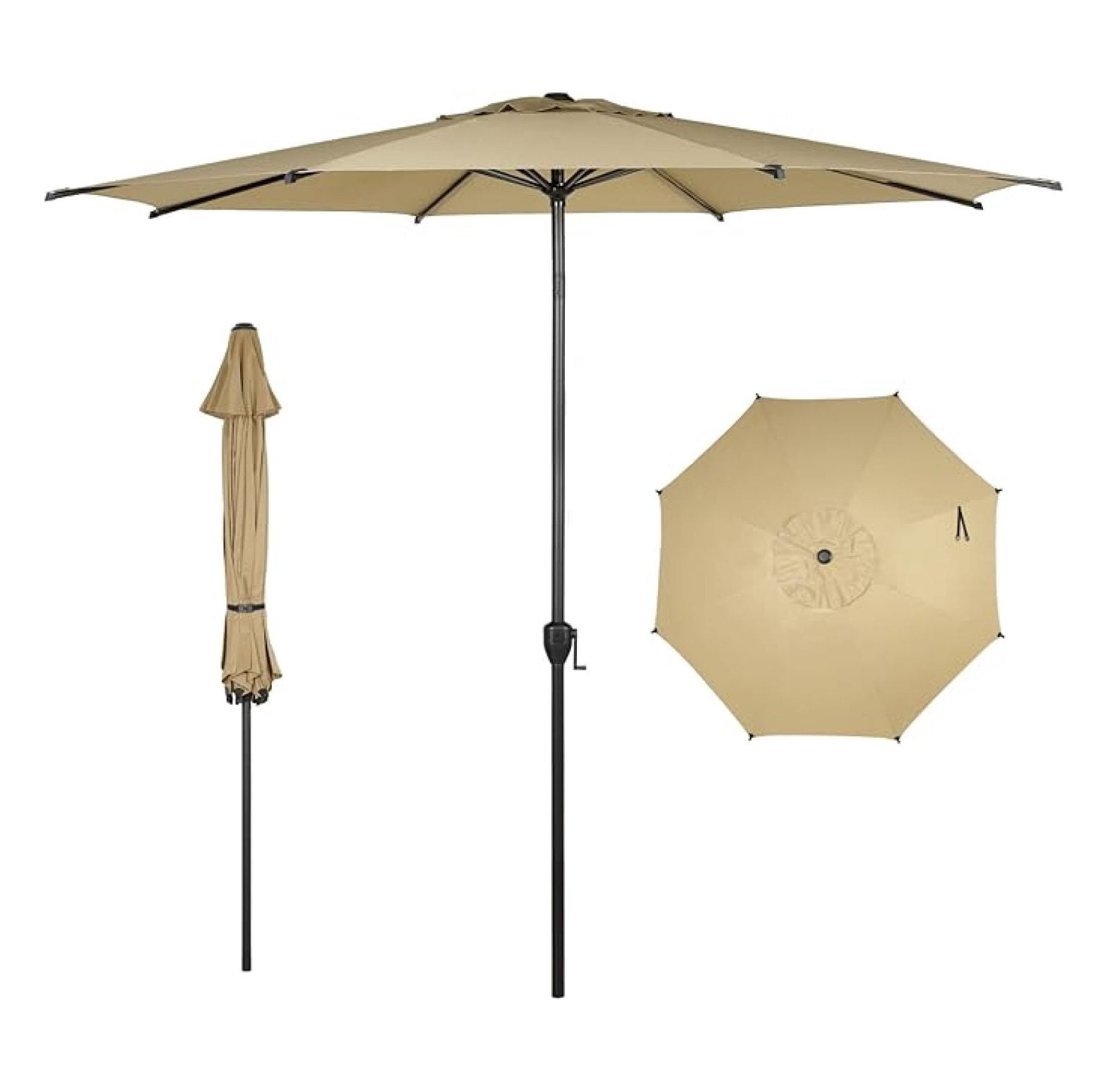 11FT Lyon Outdoor Patio Umbrella Outdoor Table Umbrella with Push ...