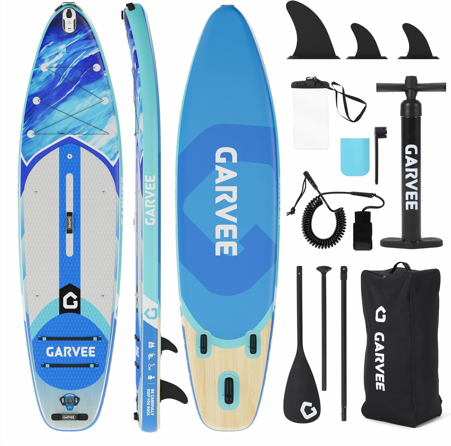 11Ft Inflatable Stand Up Paddle Board 34 In Wide 450 lb Capacity SUP ...