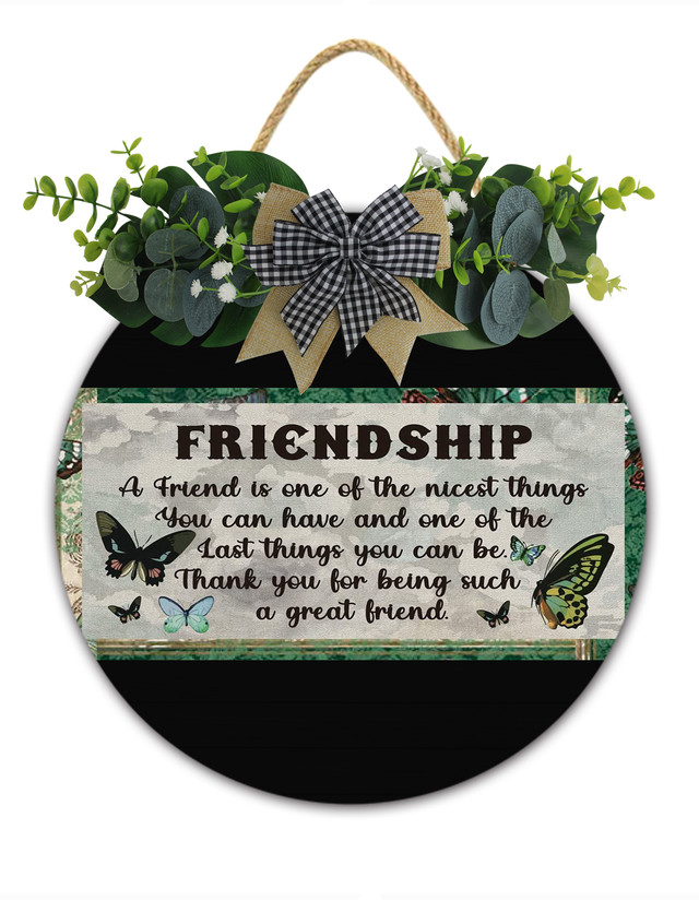 11Inch Door Hanger Best Friendship Sign Gift Friendship is the Nicest ...