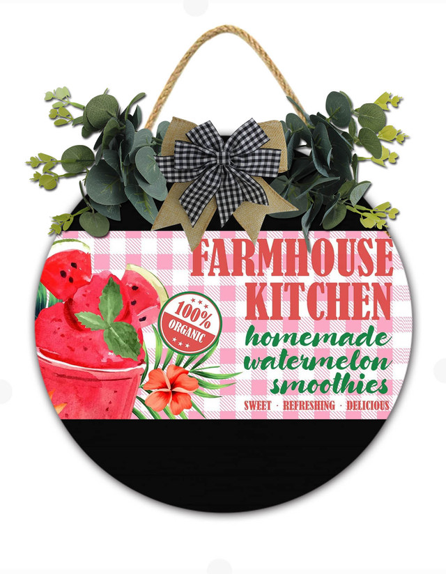 11Inch Farmhouse Kitchen Sign Decor, Farmhouse Summer Watermelon ...