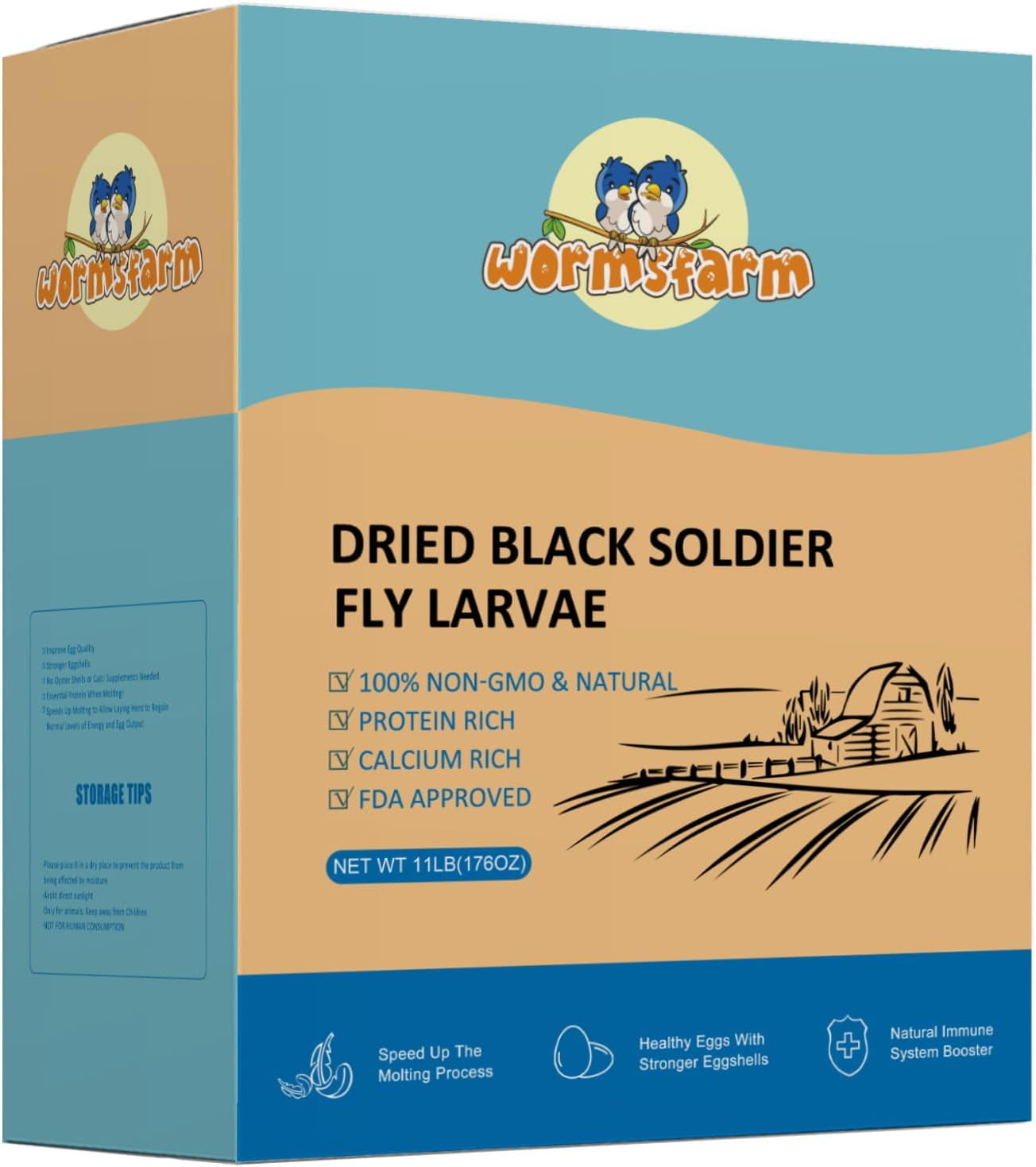 11LB Dried Black Soldier Fly Larvae,Chicken Feed More Calcium Than ...