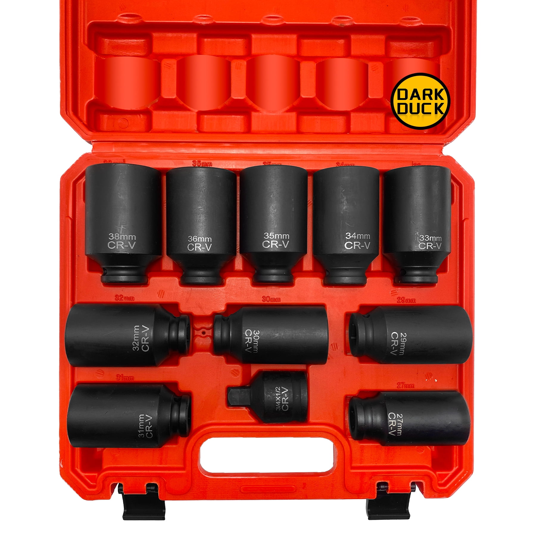 11PCS 1/2" Axle Nut Socket Set,Drive Spindle Wheel Axle Nut Wrench ...