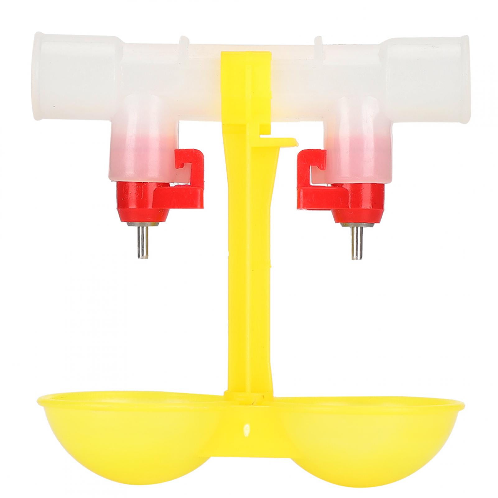 11PCS Double Nipple Chicken Cup Waterer Ball Valve Drinker with 2 Bowls ...