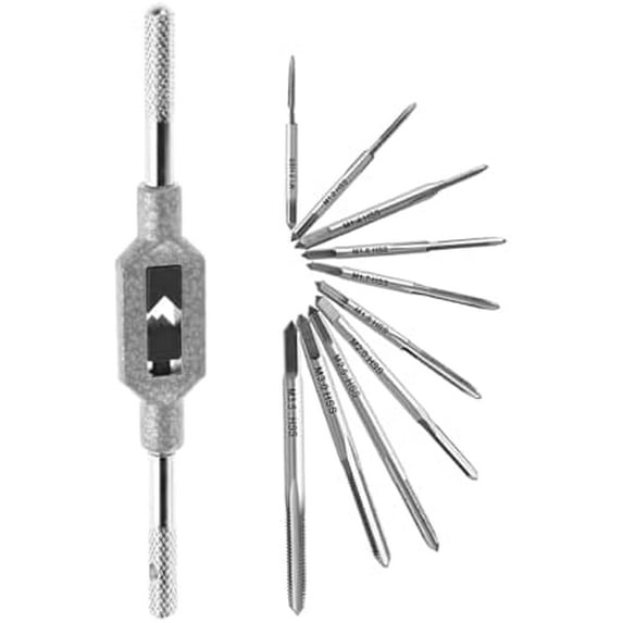 11PCS Mini Screw Tap Set Metric Thread Machine Taps Kit HSS Hand Thread ...