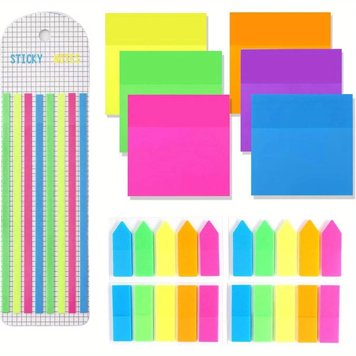 11Pack Transparent Sticky Note Pads Set,Long Page Markers Sticky Index ... 11Pack Transparent Sticky Note Pads Set,Long Page Markers Sticky Index ...