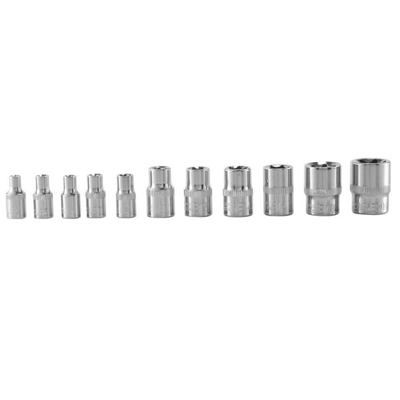 11Pc Female E Torx Star Socket Set Rail E4 - E20 External Torque ...