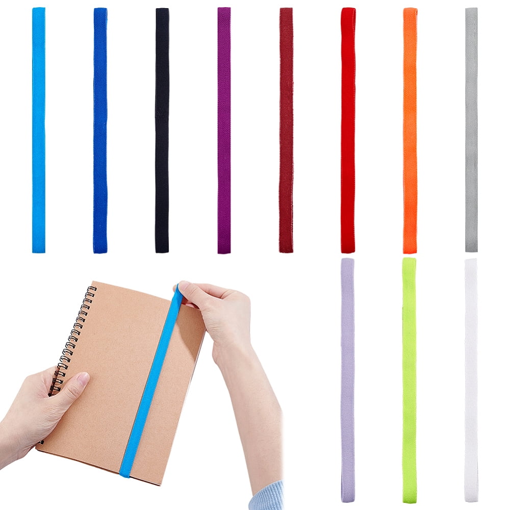 11Pcs 11 Colors Polyamide Elastic Bands for Notebook Mixed Color ...