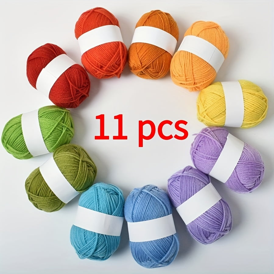 11Pcs 50g Acrylic Yarn Skeins - Soft Yarn For Crocheting And Knitting ...