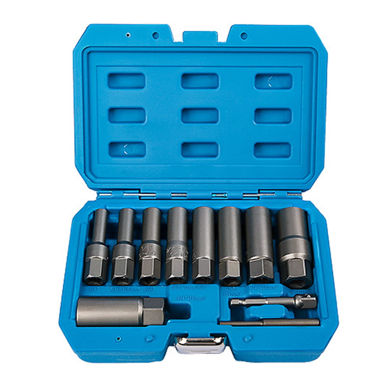 11Pcs Bolt Nut Extractor Set Stripped Nut Remover Set Broken Lug Nut ...