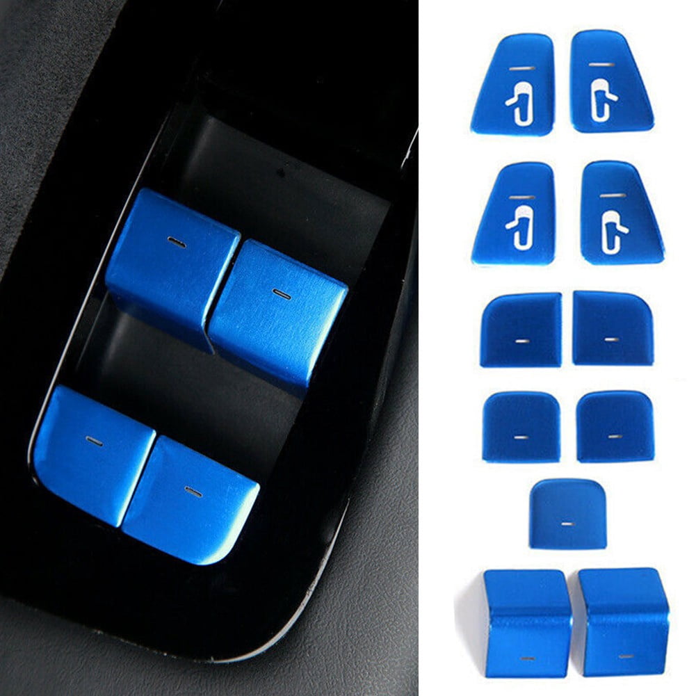 11Pcs Car Door Lift Button Switch Sticker Trim Decals For Tesla For ...