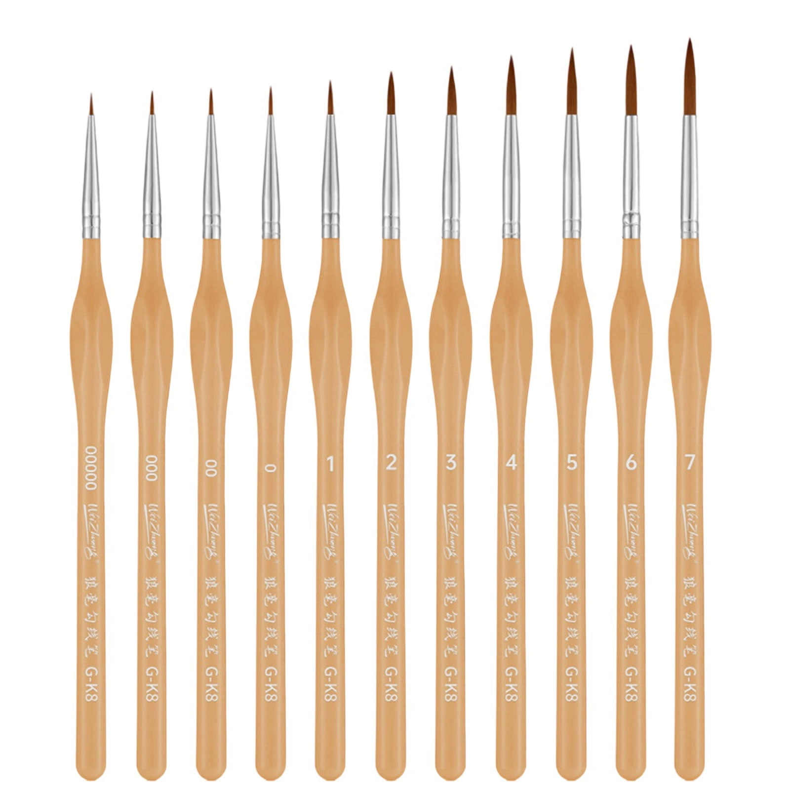11Pcs Detail Paint Brush Set Miniature Brushes for Fine Detailing ...