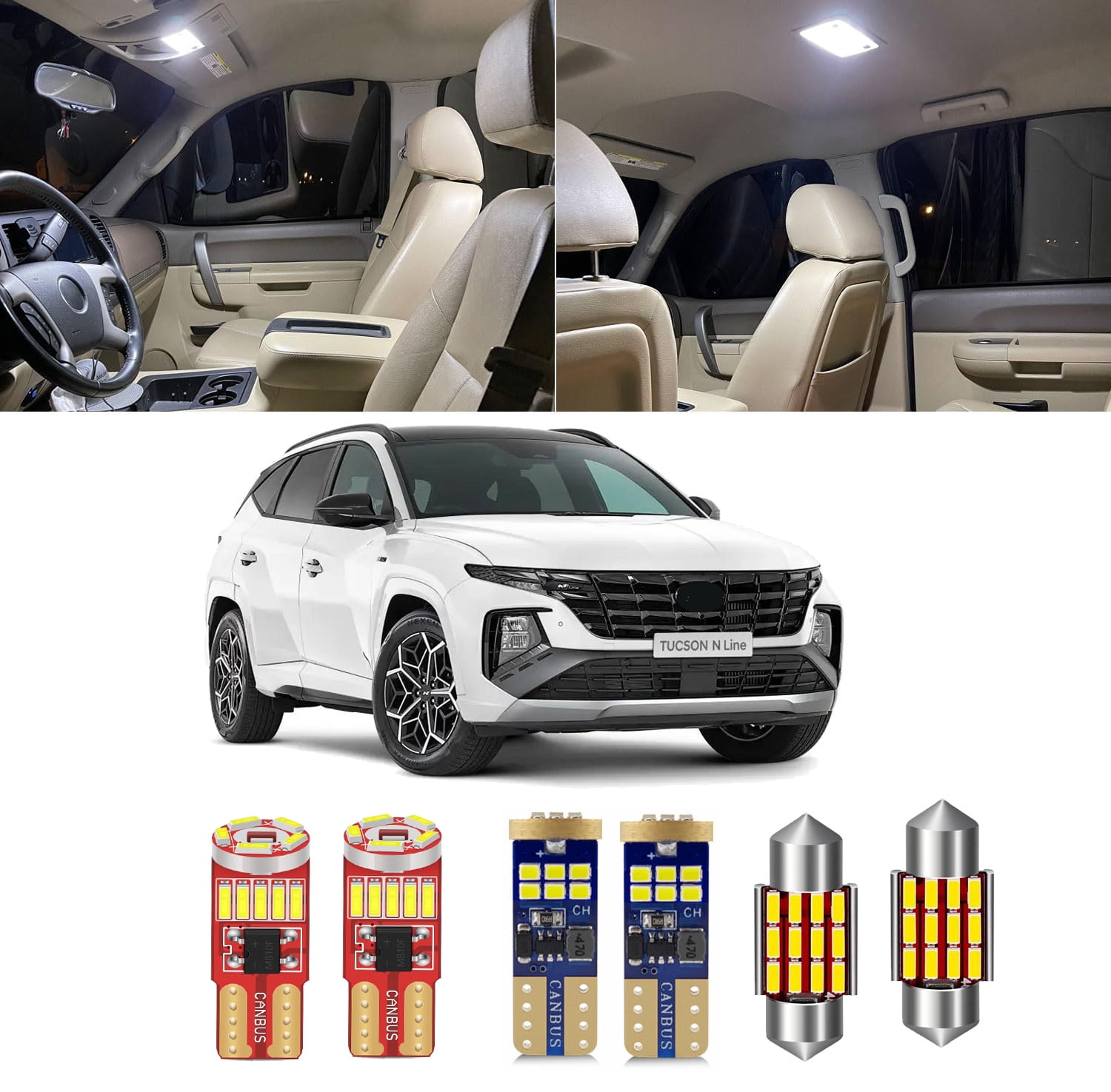 11Pcs For Hyundai Tucson NX4 2021 2022 2023 2024 Led Intieror Light Kit ...