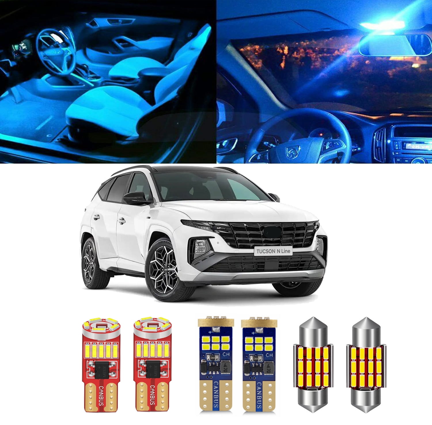 11Pcs For Hyundai Tucson NX4 2021 2022 2023 2024 Led Intieror Light Kit ...