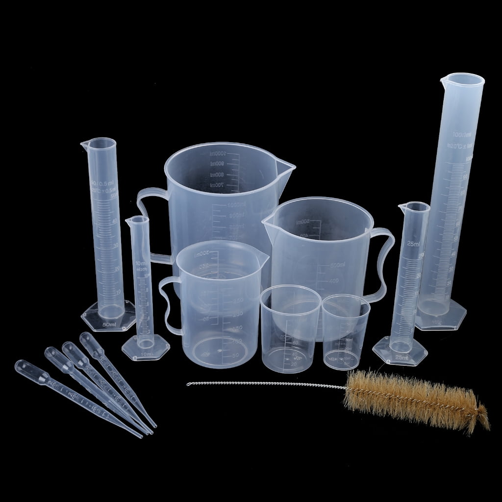 11Pcs Graduated Cylinders, Beakers and Pipettes Set for School Science ...