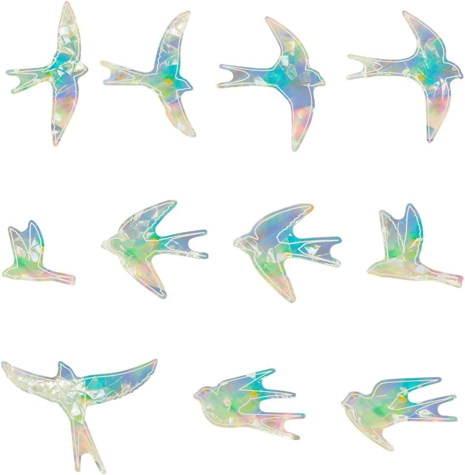 11Pcs Large Swallow Window Stickers Anti Collision Rainbow Window ...