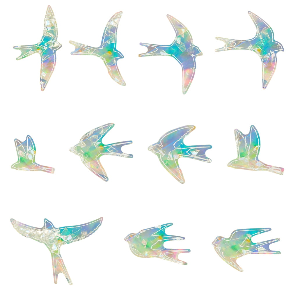 11Pcs Large Swallow Window Stickers Anti Collision Rainbow Window ...