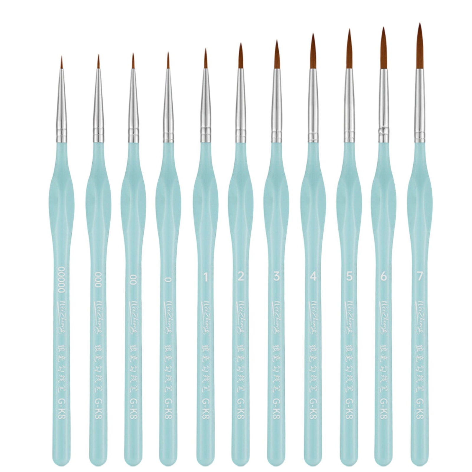11Pcs Miniature Paint Brushes Set for Fine Detailing with Acrylic ...