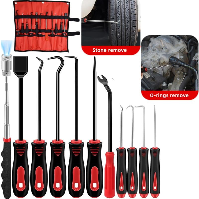 11Pcs Precision Pick & Hook Set with Scraper and Magnetic Telescoping ...