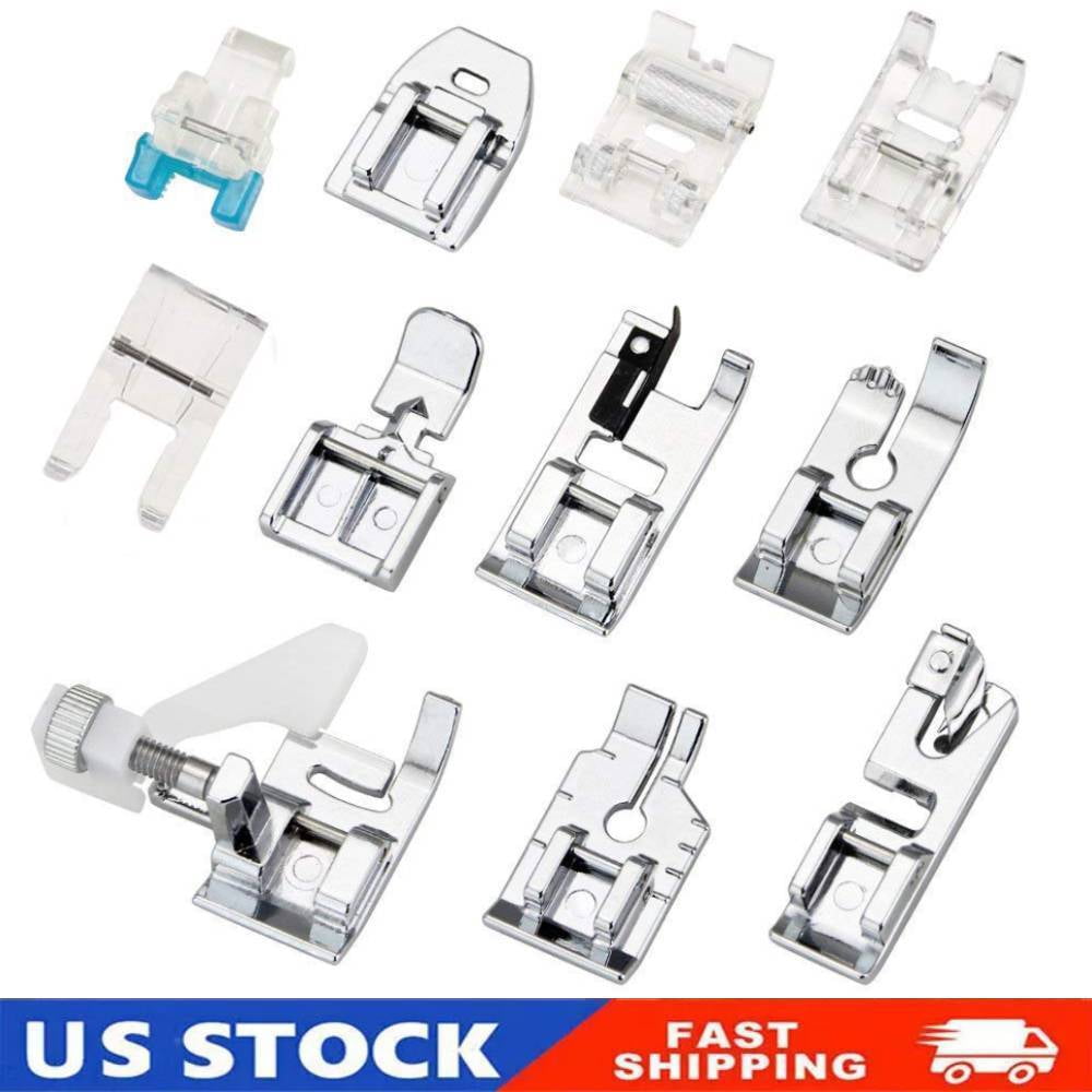 11Pcs Presser Feet, Sewing Machine Kit for Sewing Machine Brother ...