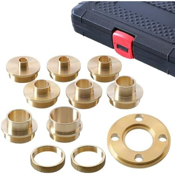 11Pcs/Set Router Bushing Guide Set, Brass Template Router Bushing Kit ...