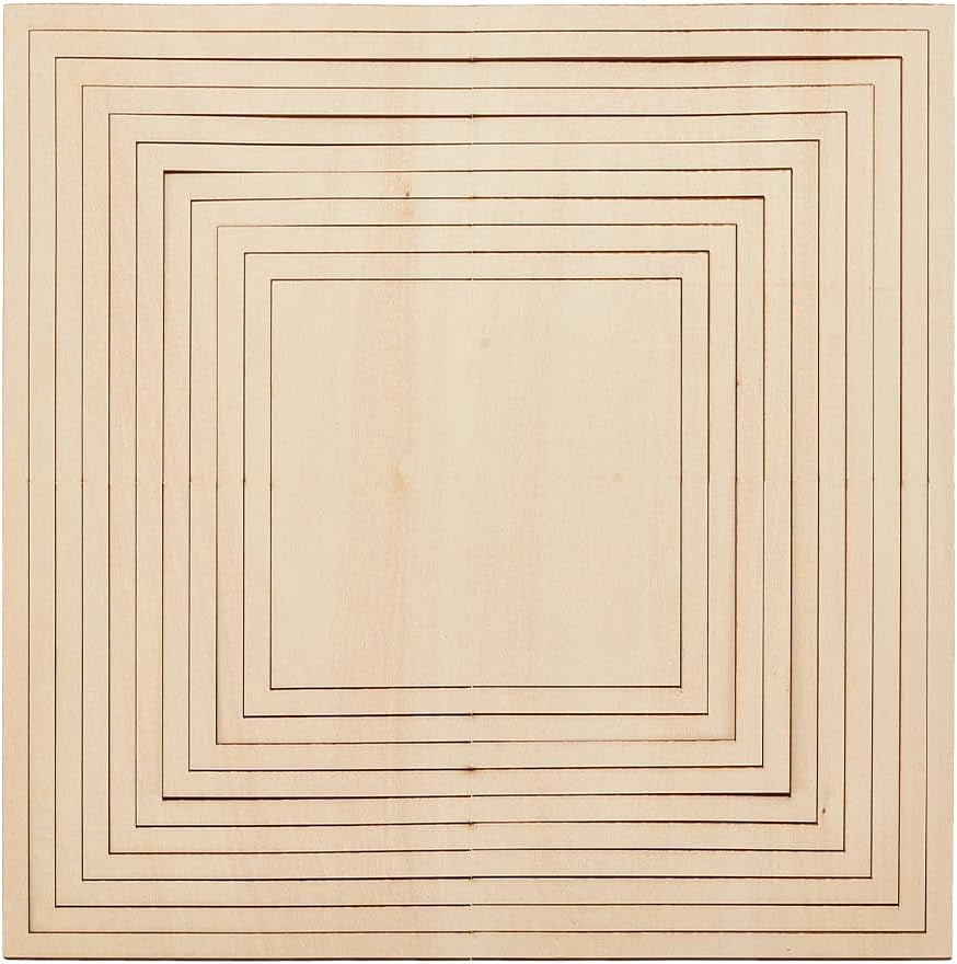 11Pcs Square Ceramic Molds Ceramic Forming Mold Wooden Concentric ...