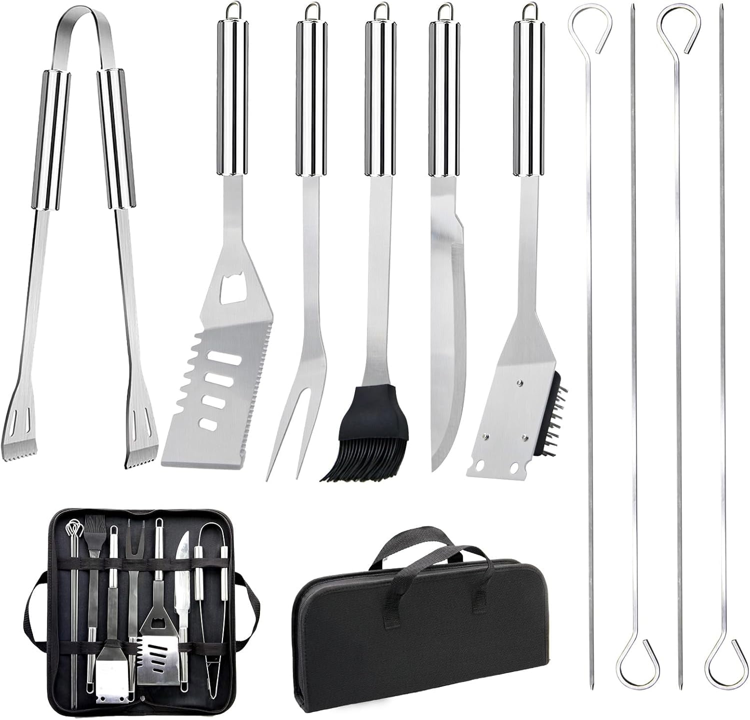 11Pcs Stainless Steel BBQ Grilling Accessories Set Dad Gifts for ...