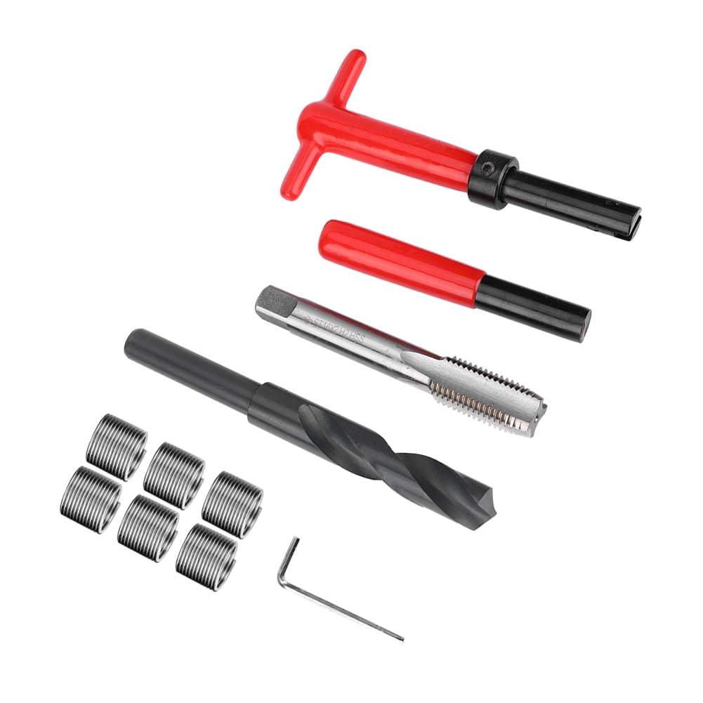 11Pcs Thread Repair Kit Stainless Steel Twisted Drill Tap Wrench ...