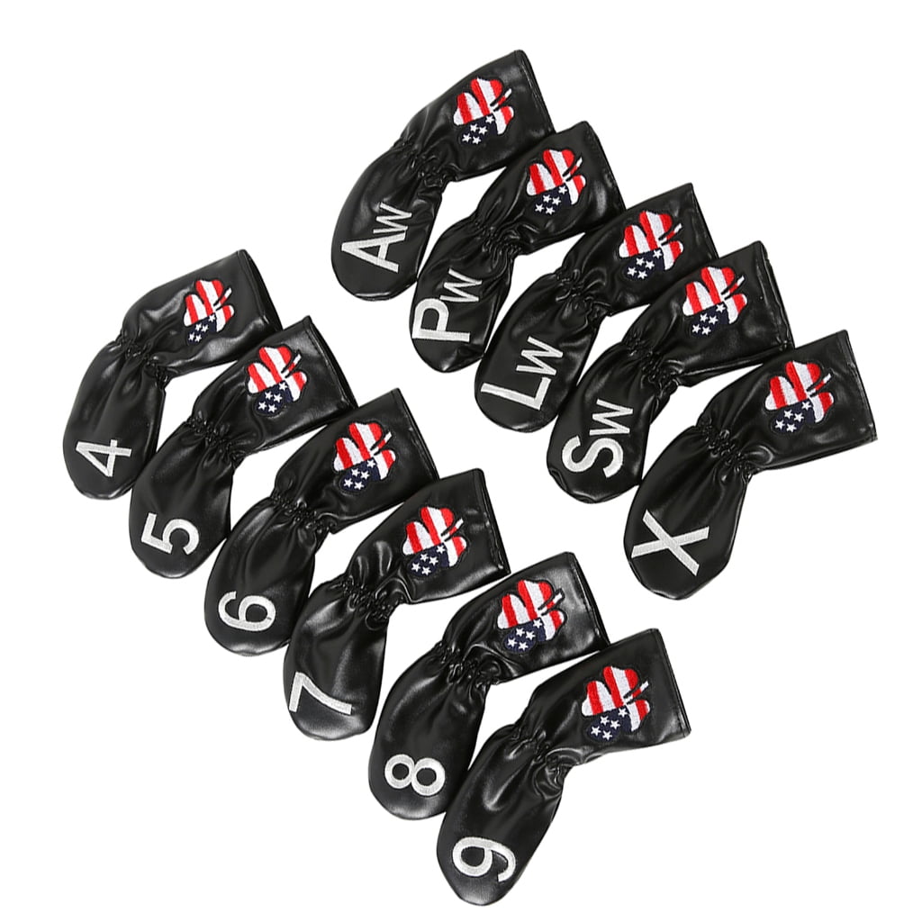 11Pcs Wedges Iron Club Protective Headcover Putter Protector PU Golfs ...