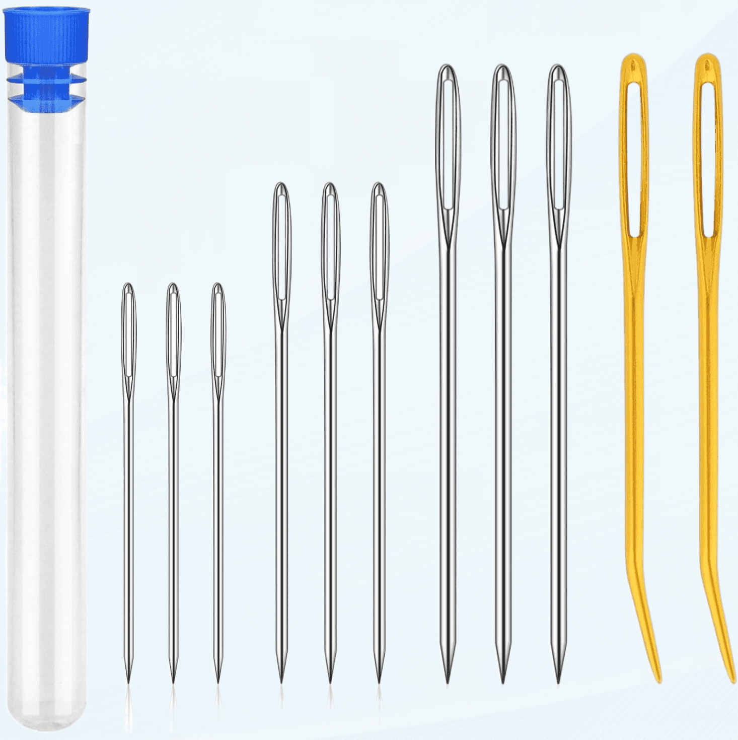 11Pcs Yarn Needle, Jumbo Darning Needle, Embroidery Needles Bent Tip ...
