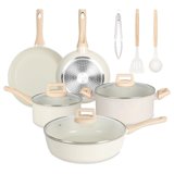11Piece Kitchen Cookware Set, Non Stick Pots and Pans Set, Induction ...