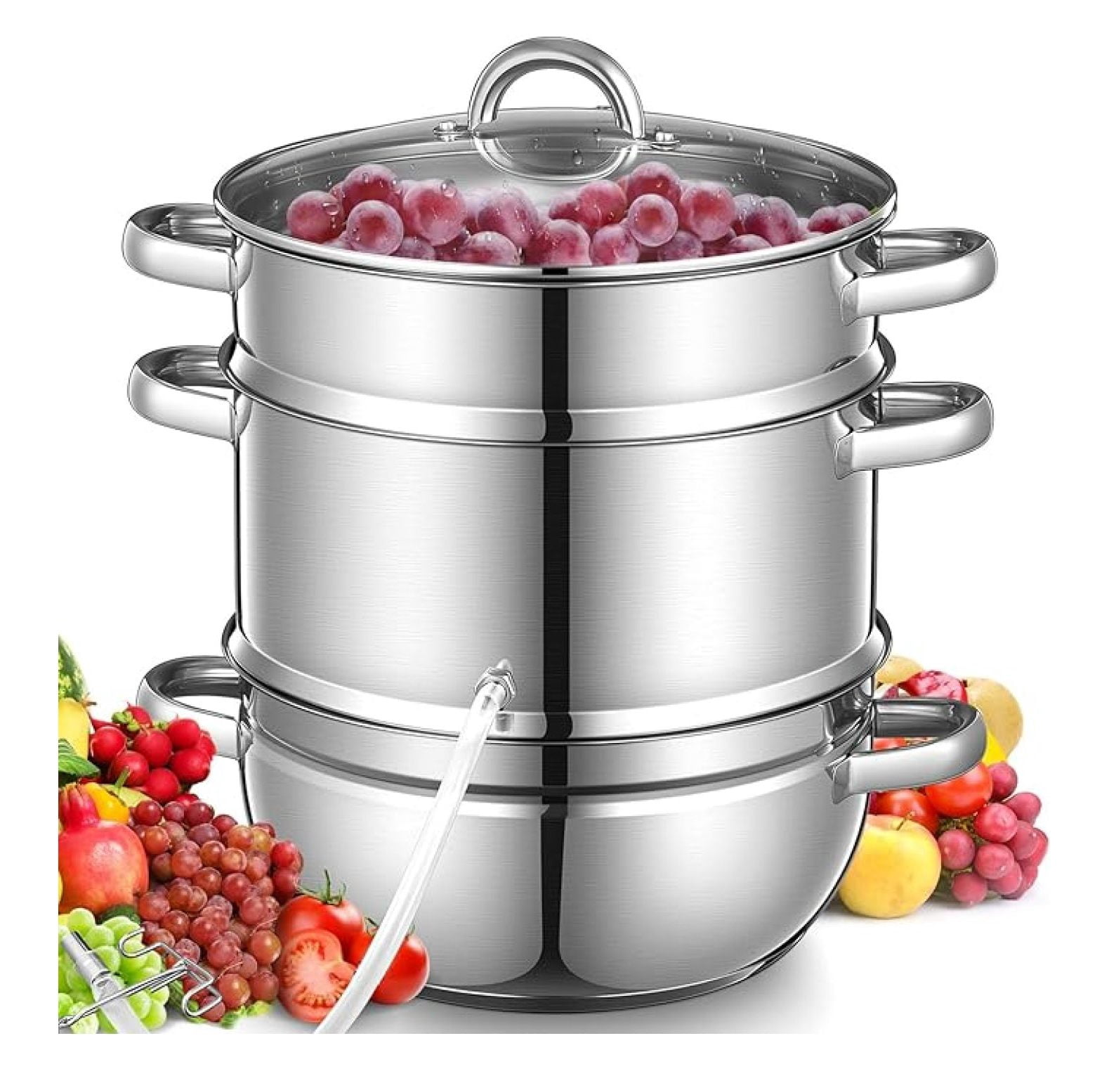 11Qt Juicer Extractor Stainless Steel, Juice Steamer Pot for Fruit ...